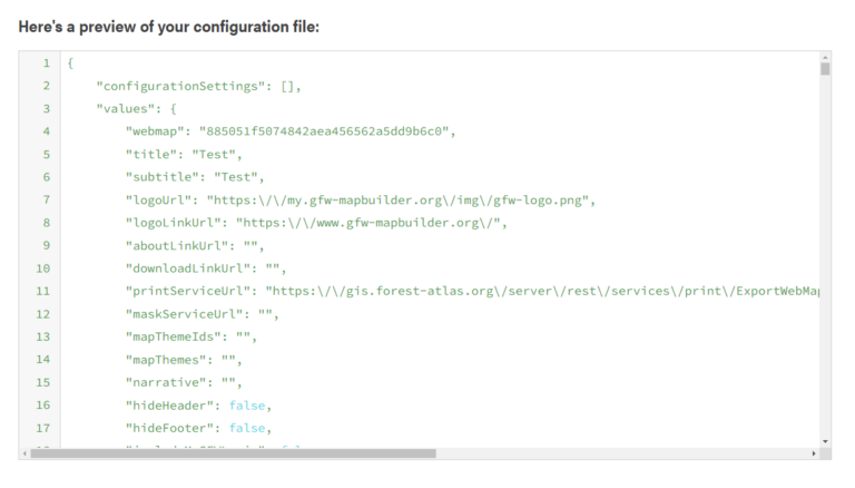 Step 3: Complete the Configuration Form - MapBuilder