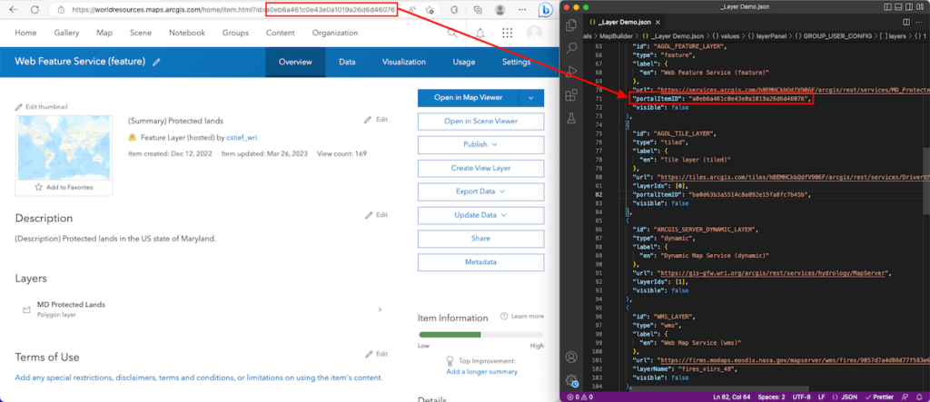 Edit metadata for a data layer - MapBuilder