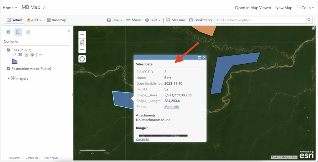Configure pop-ups - MapBuilder